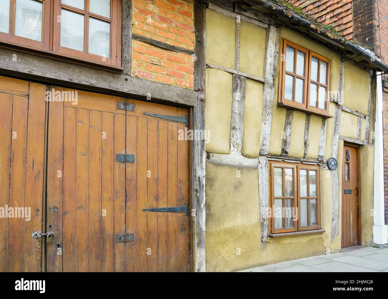 medieval building facade in Salisbury city centre wiltshire UK Stock ...