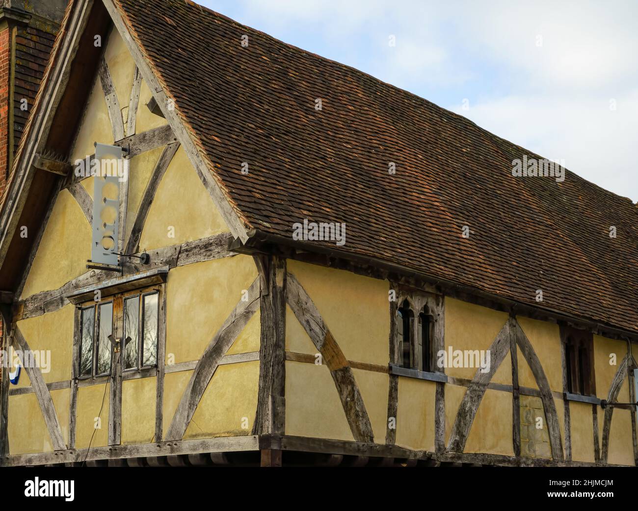 medieval building facade in Salisbury city centre wiltshire UK Stock ...