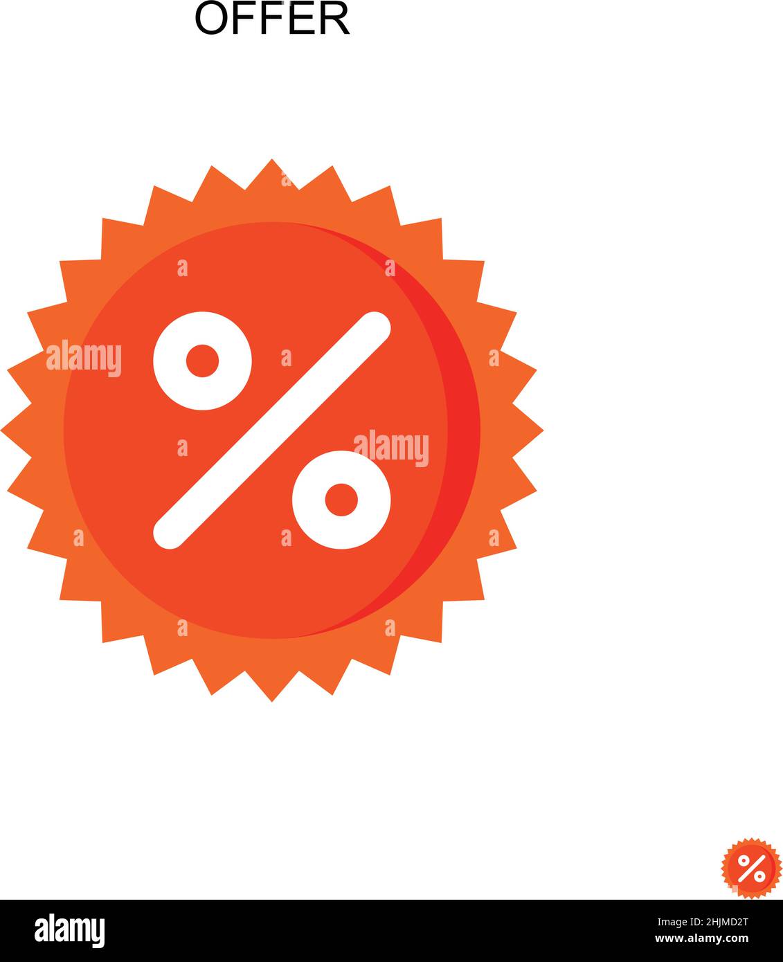 Offer Simple vector icon. Illustration symbol design template for web ...