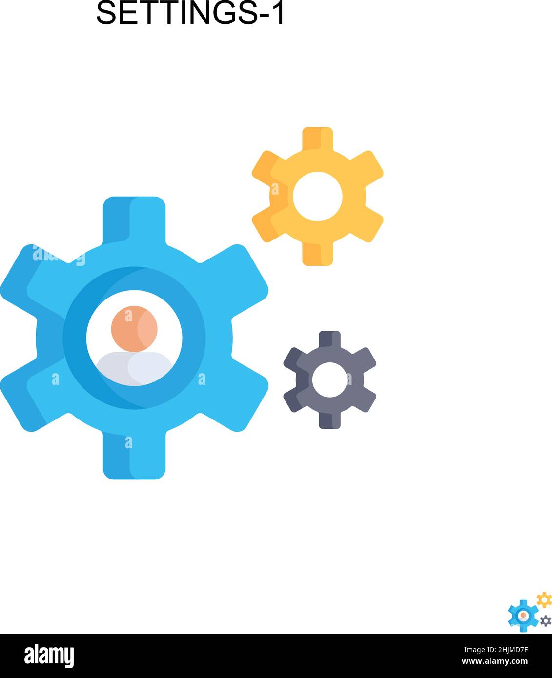 Settings-1 Simple vector icon. Illustration symbol design template for ...