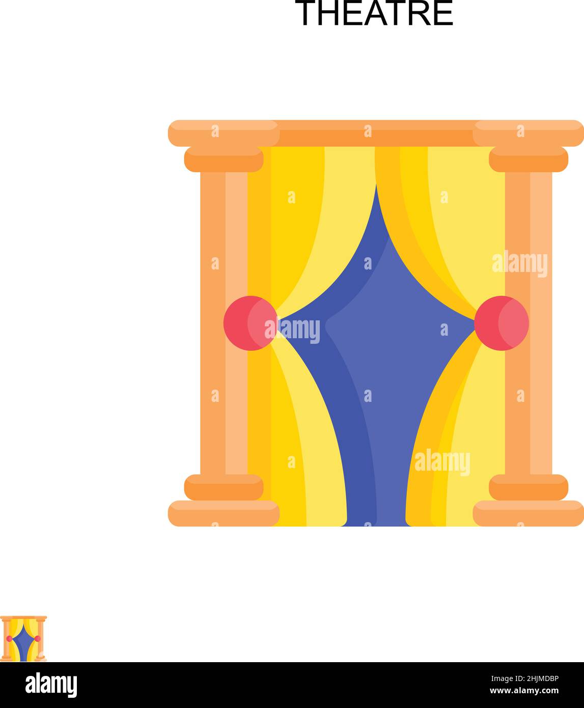 Theatre Simple vector icon. Illustration symbol design template for web mobile UI element Stock ...