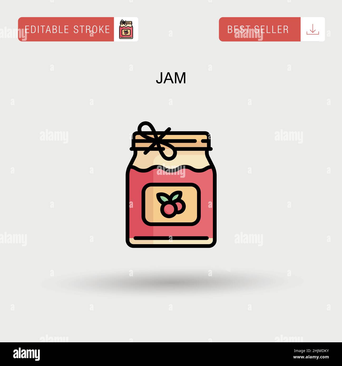 Fresh bread jam Stock Vector Images - Alamy