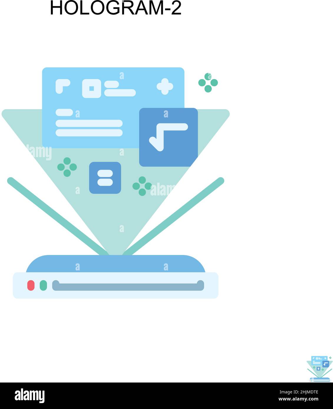Hologram-2 Simple vector icon. Illustration symbol design template for ...