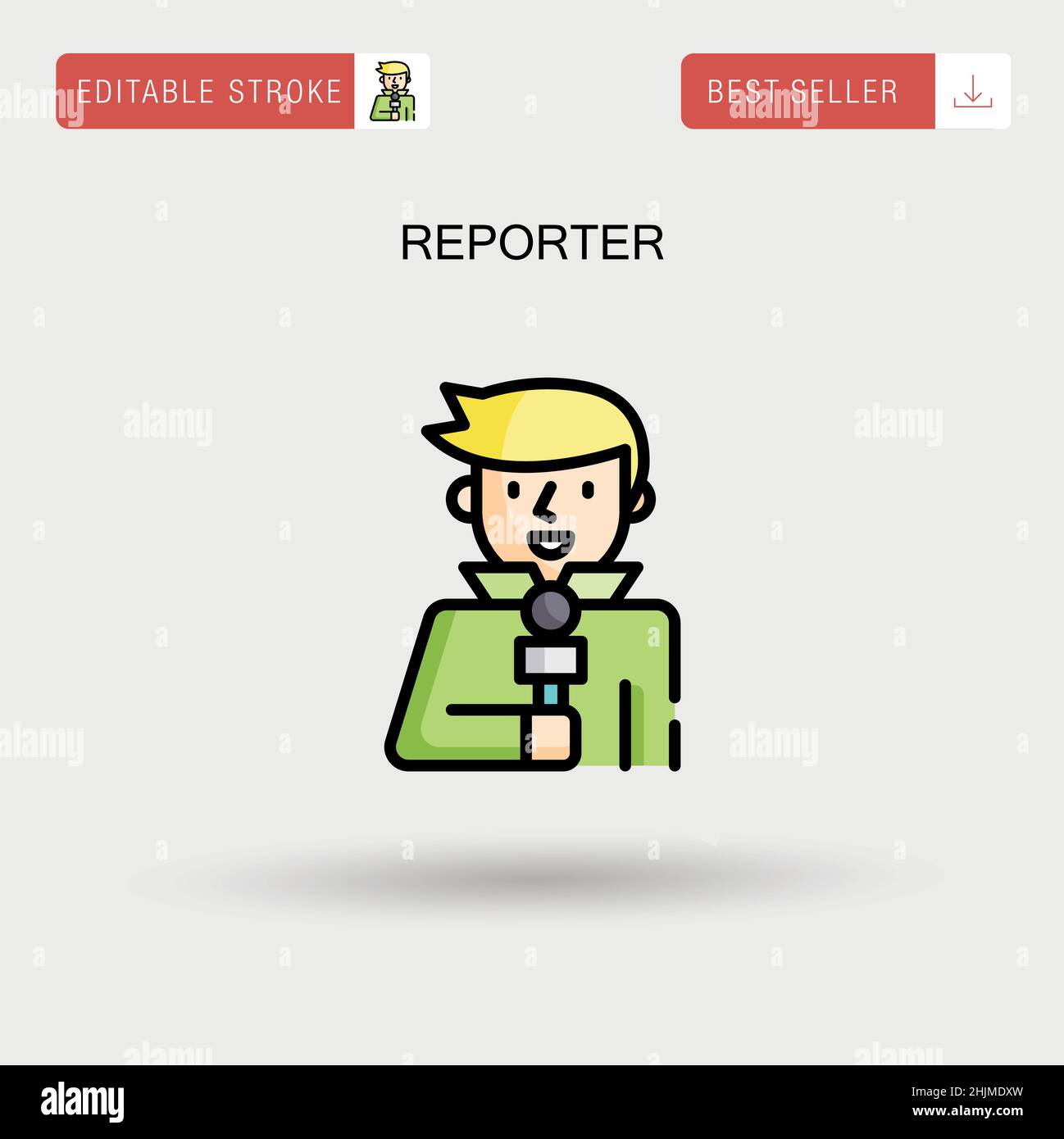 Reporter Simple vector icon Stock Vector Image & Art - Alamy