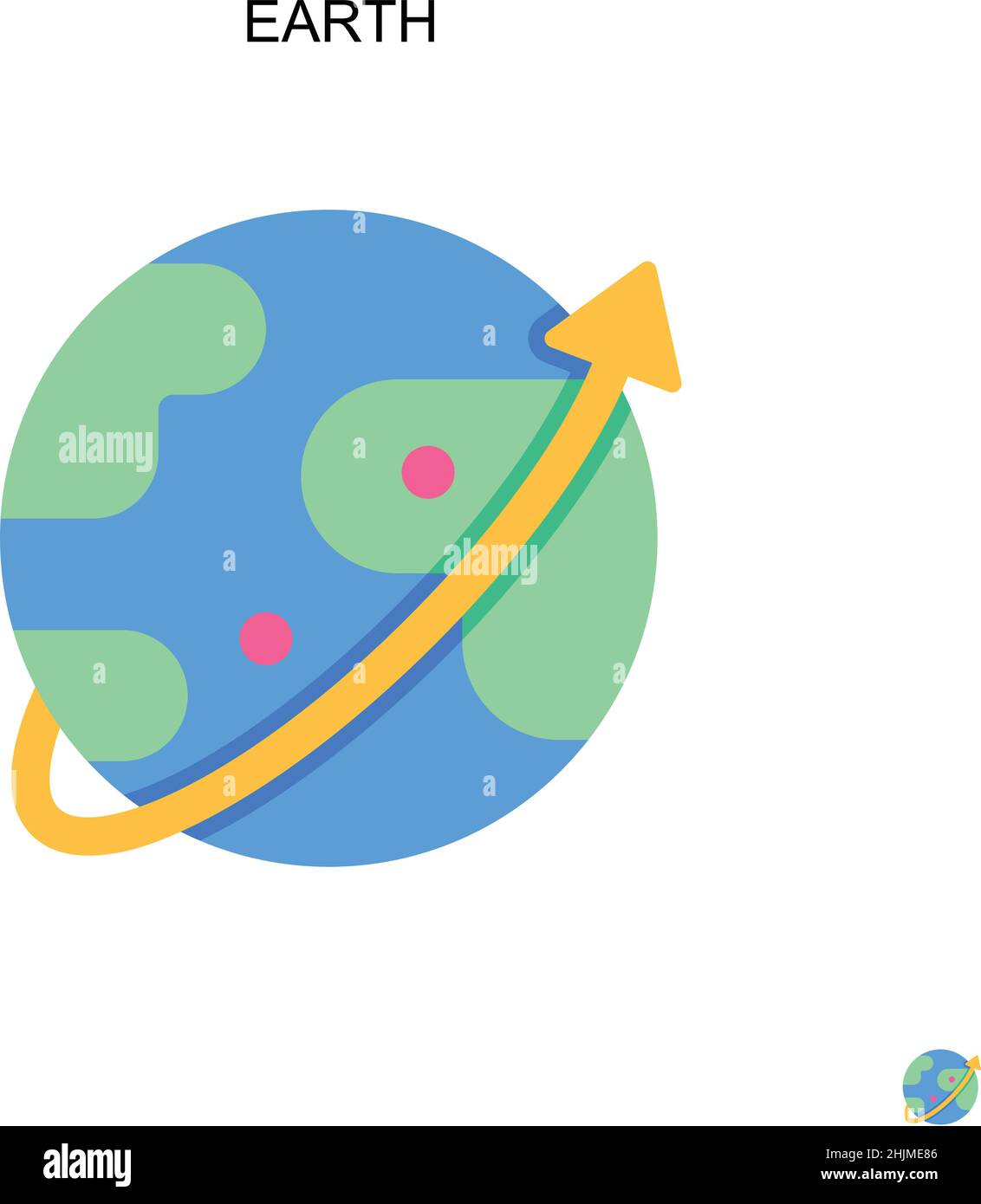 Earth Simple vector icon. Illustration symbol design template for web ...