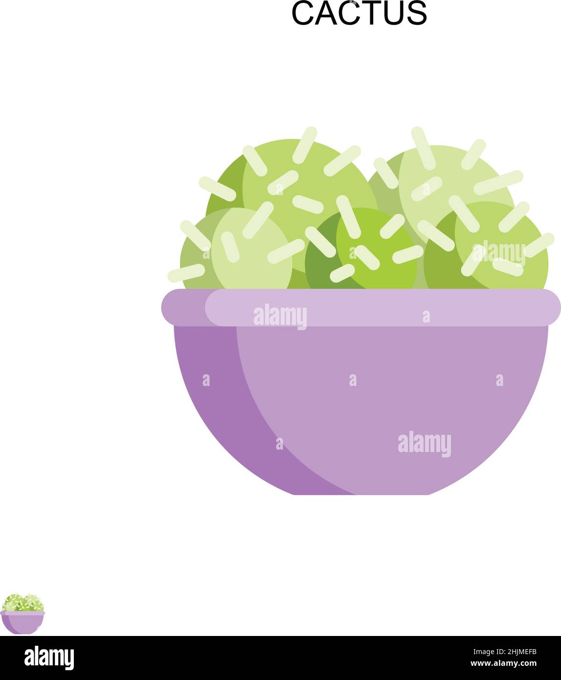 Cactus Simple vector icon. Illustration symbol design template for web ...