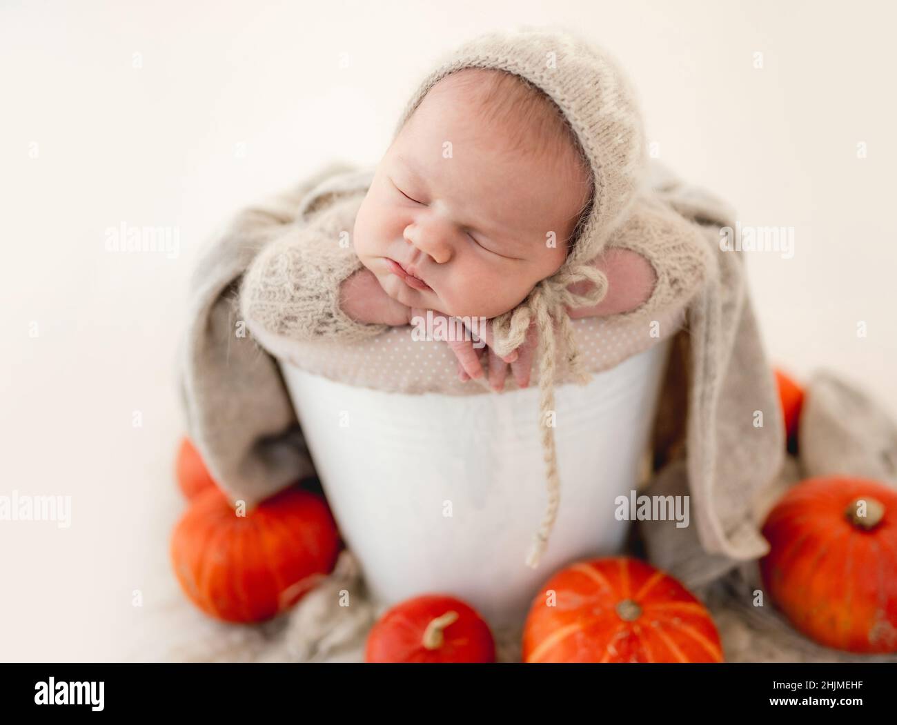 Newborn baby studio portrait Stock Photo - Alamy