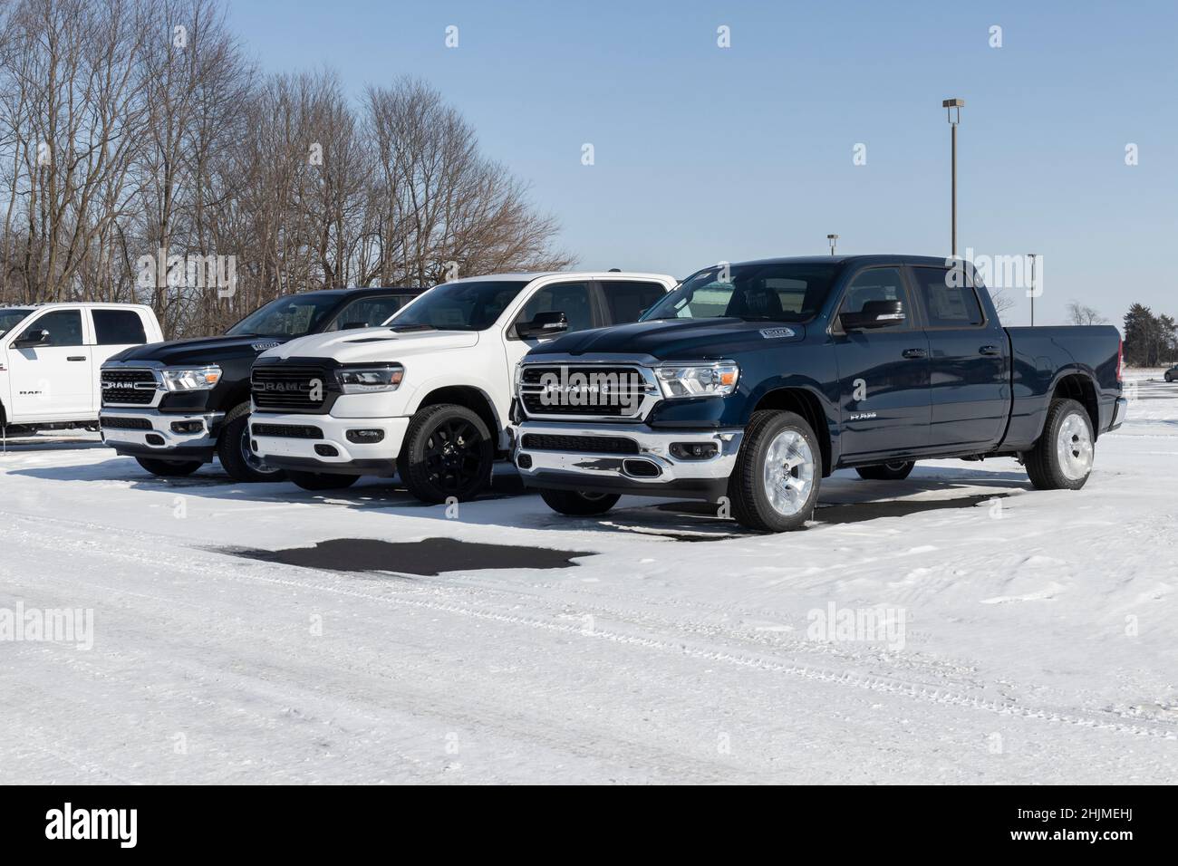 Kokomo - Circa January 2022: Ram 1500 display at a Chrysler Ram ...