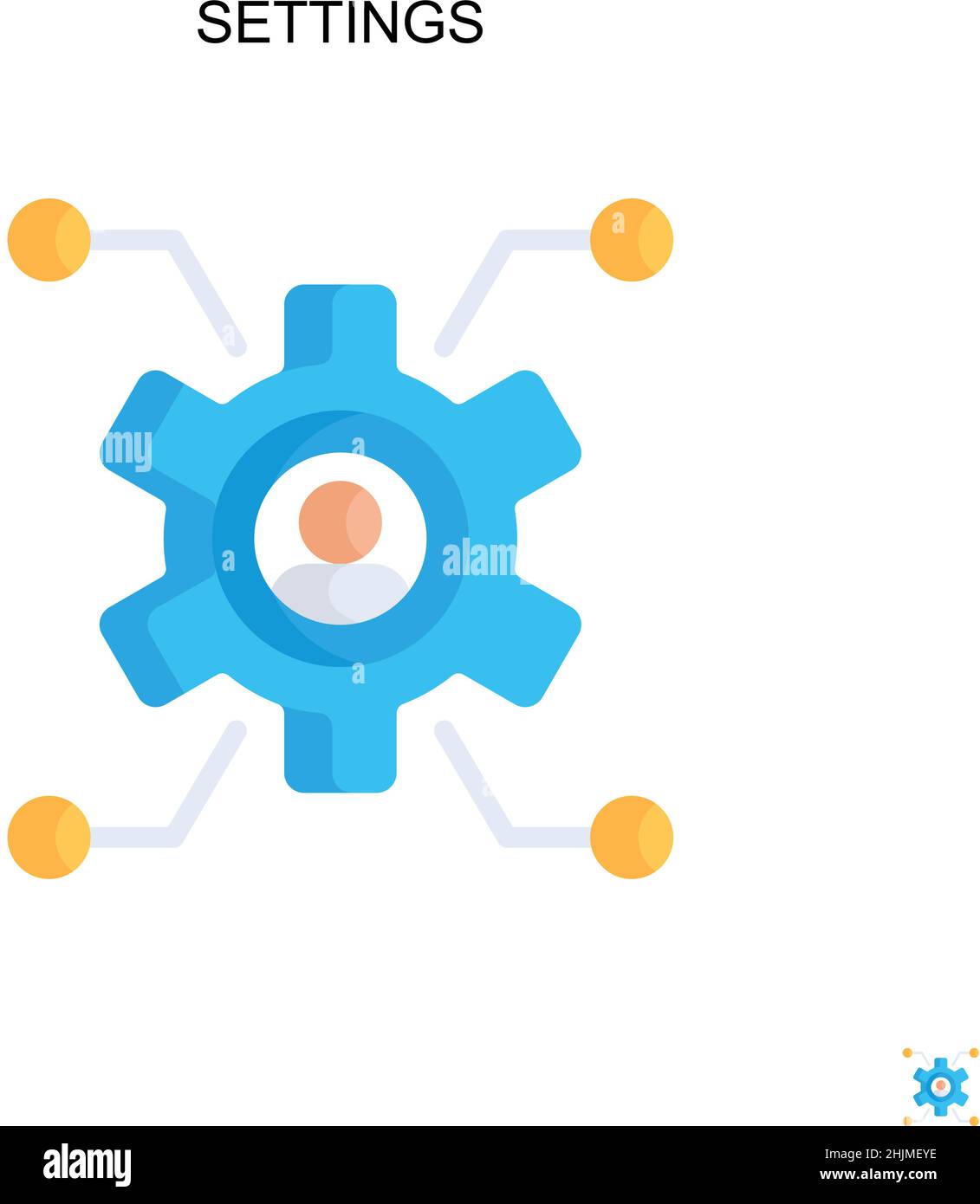 Settings Simple vector icon. Illustration symbol design template for ...