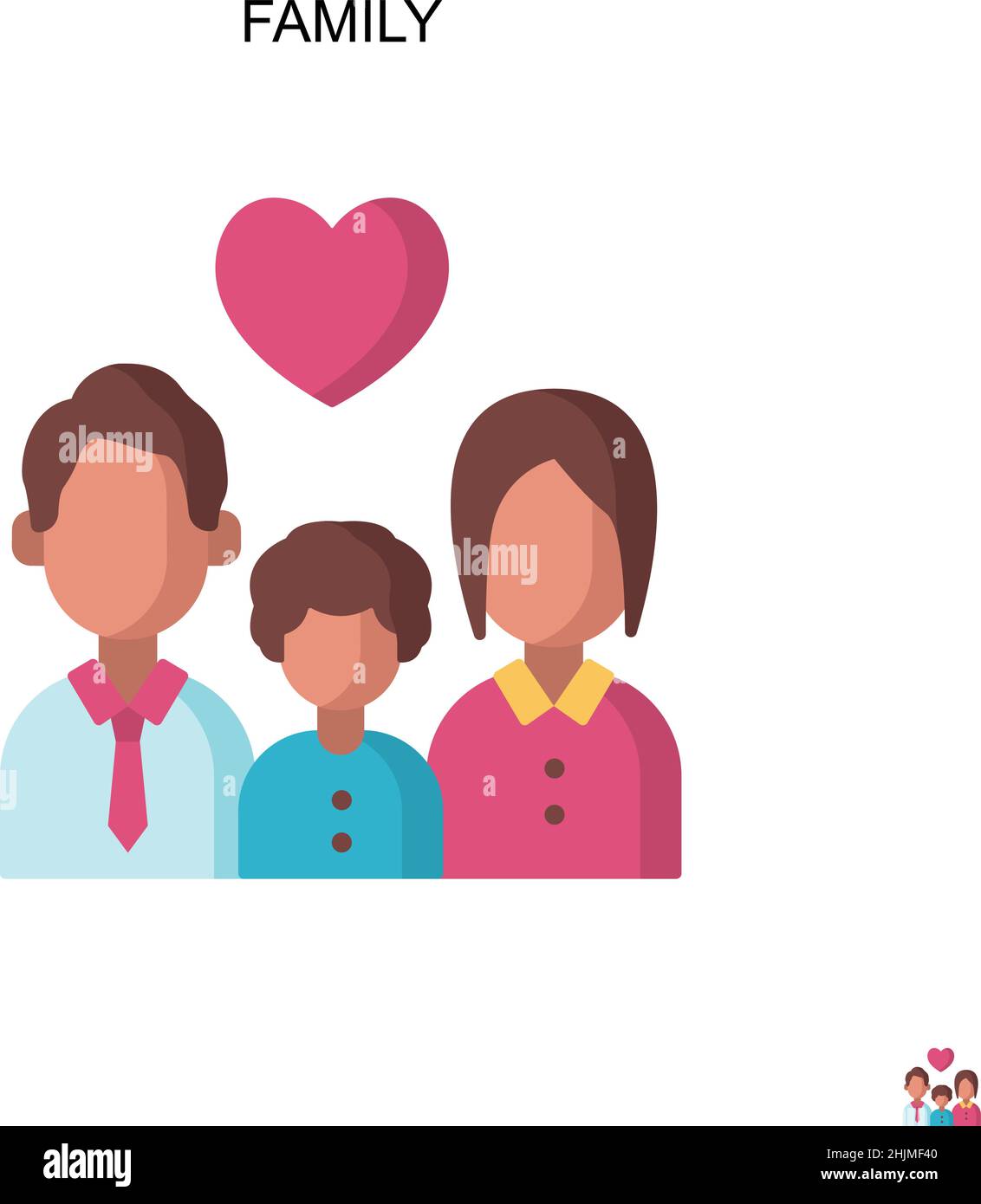 Family Simple vector icon. Illustration symbol design template for web ...