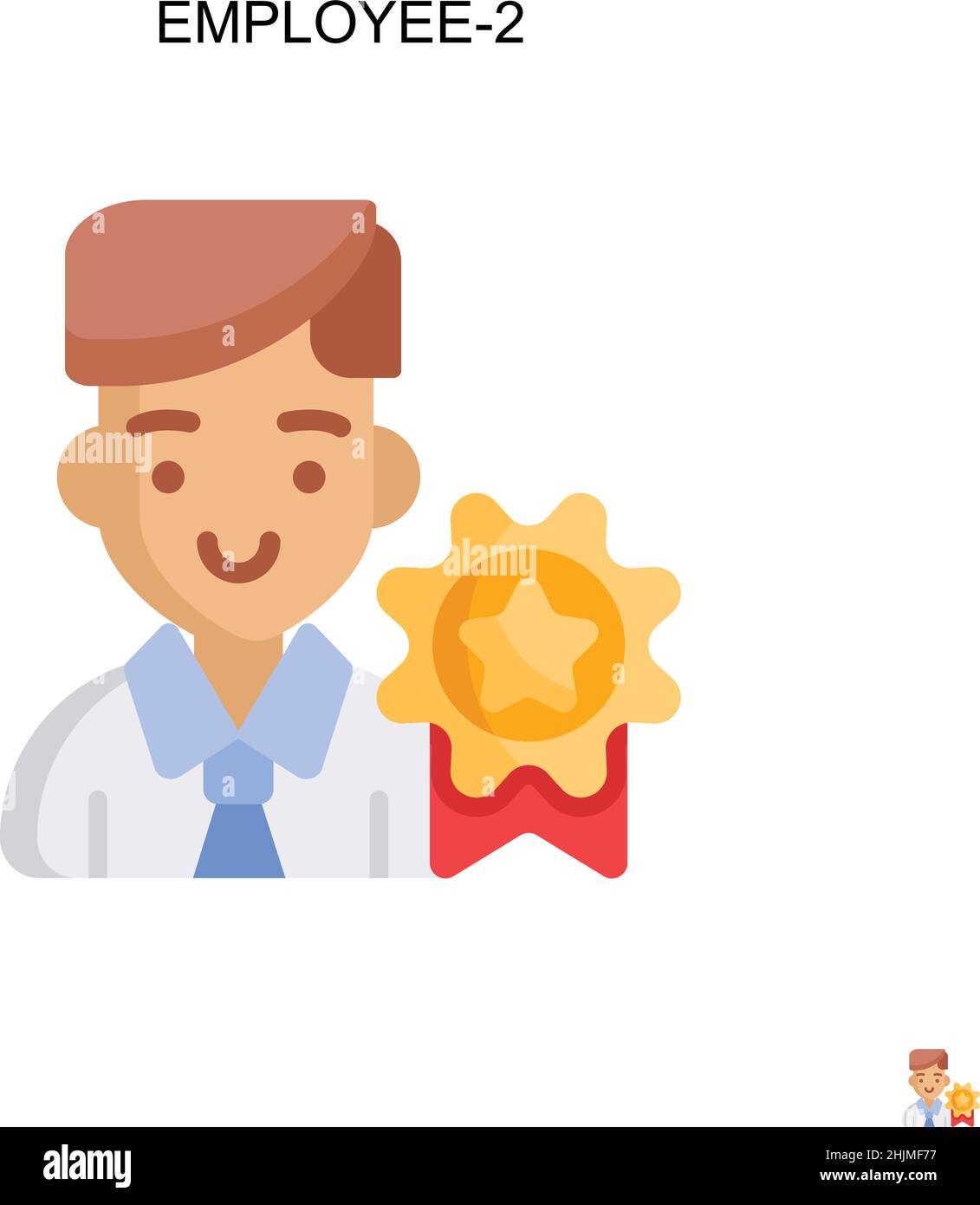 Employee-2 Simple vector icon. Illustration symbol design template for ...