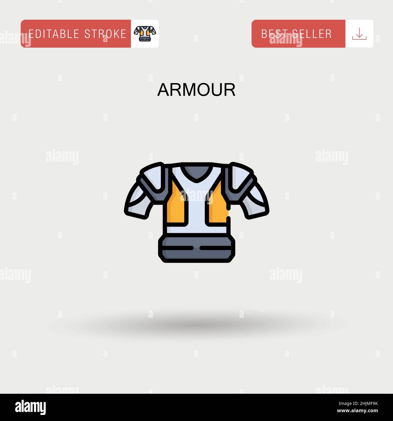 Armour Simple vector icon Stock Vector Image & Art - Alamy