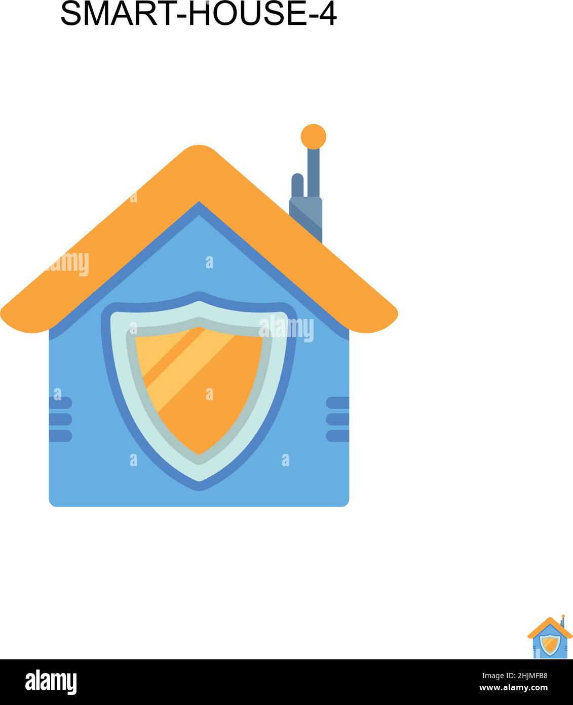Smart-house-4 Simple vector icon. Illustration symbol design template ...