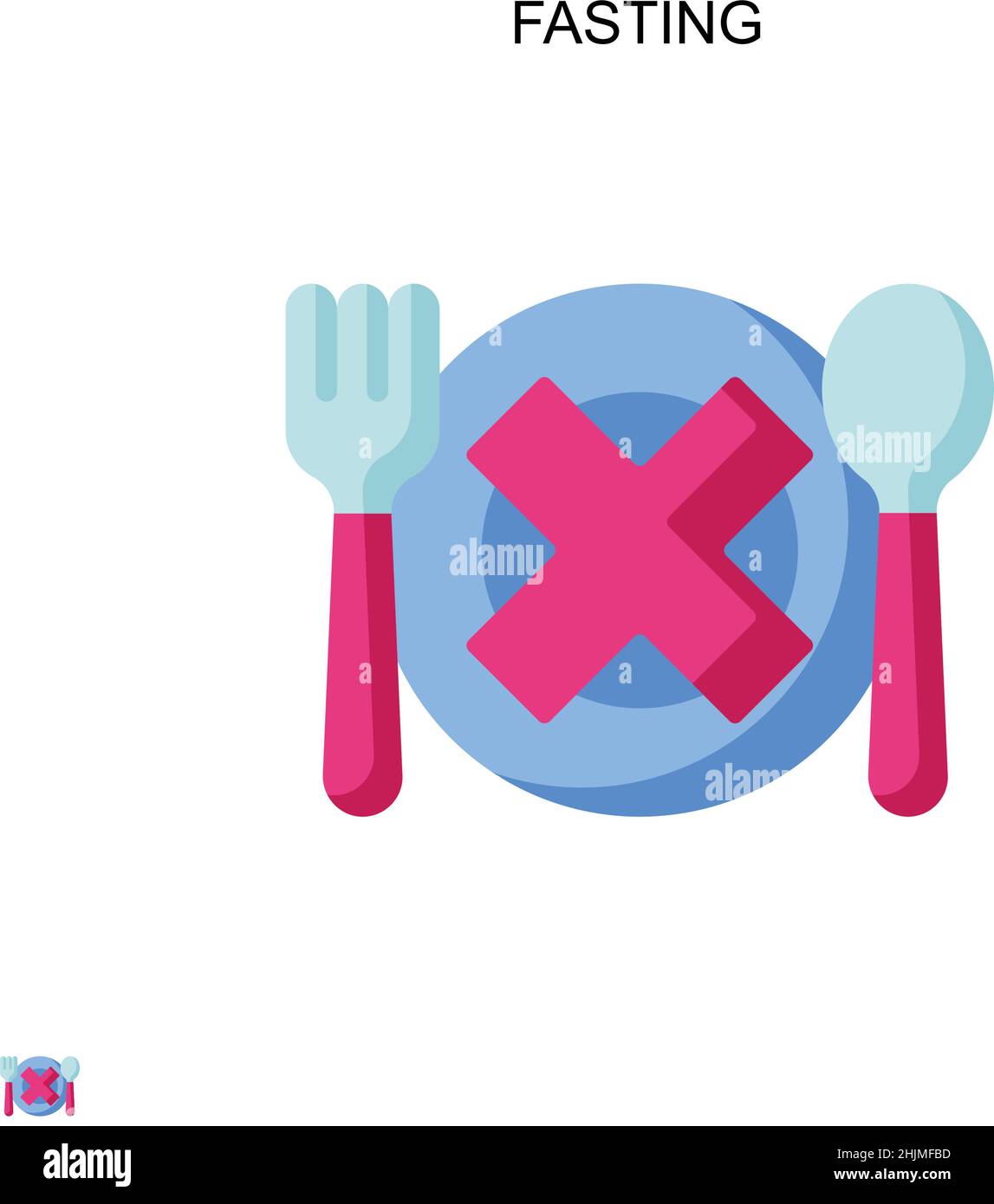 Fasting Simple vector icon. Illustration symbol design template for web ...