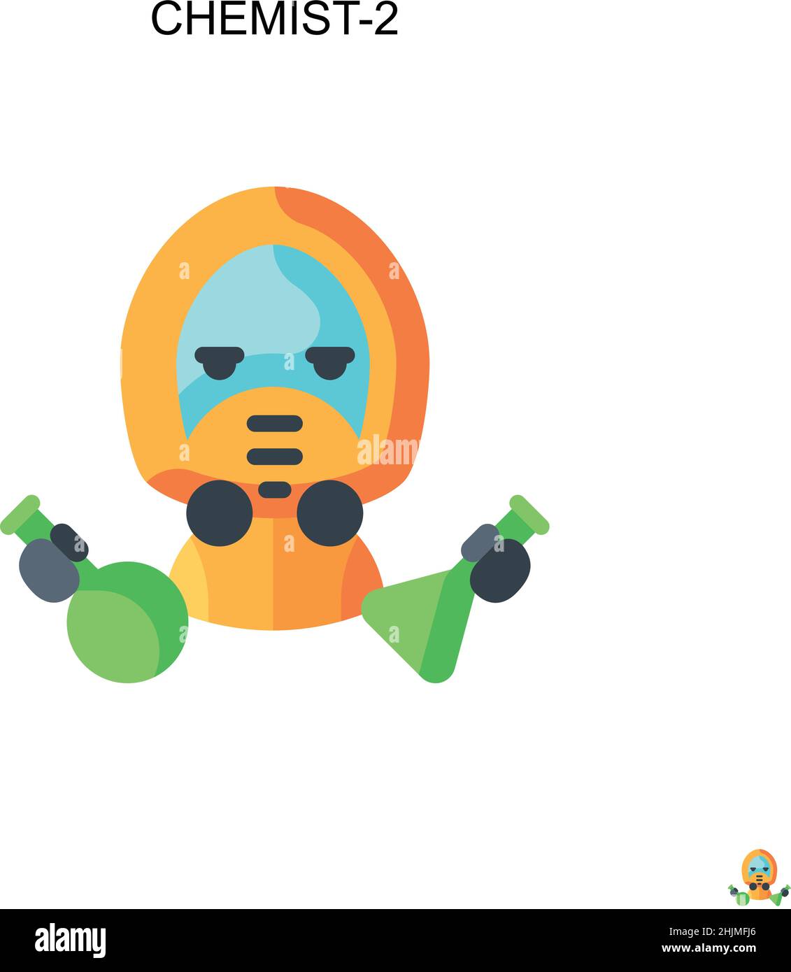 Chemist-2 Simple vector icon. Illustration symbol design template for web mobile UI element ...