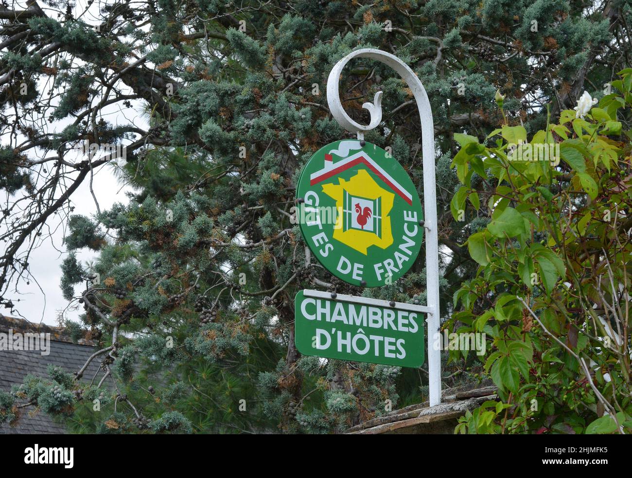 A sign "Gites de France" signboard in french, Gites de France is a ...