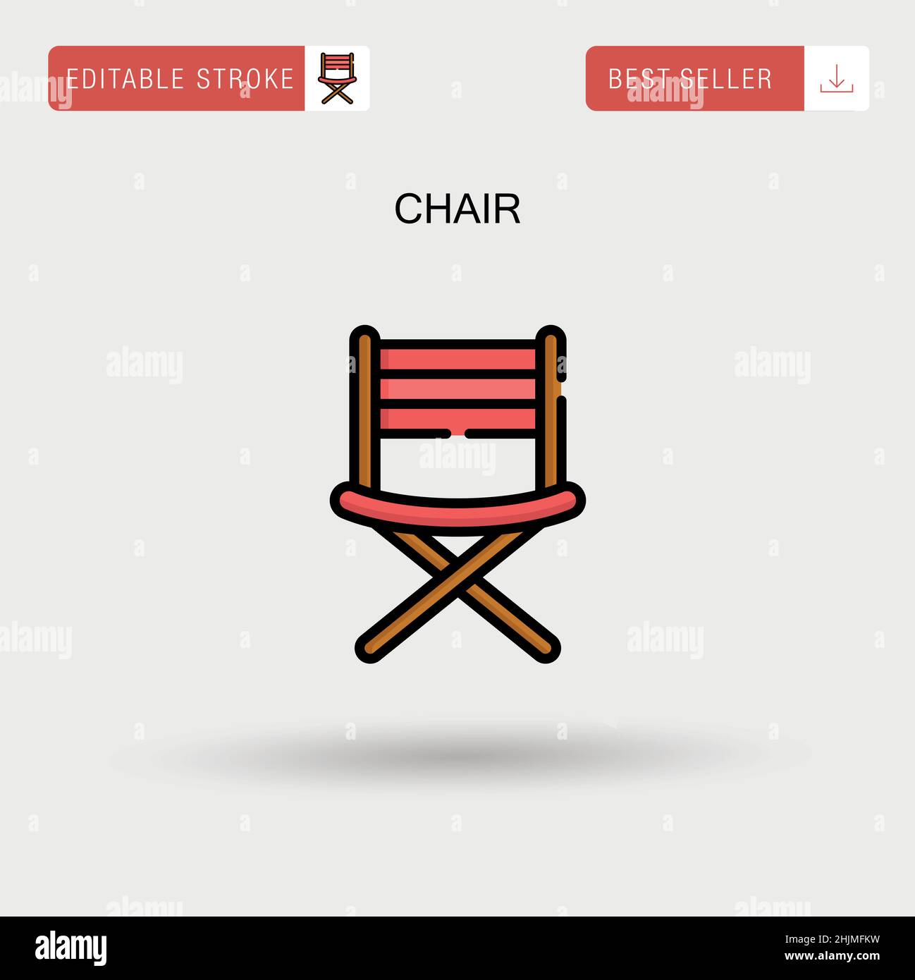 Chair Simple vector icon Stock Vector Image & Art - Alamy