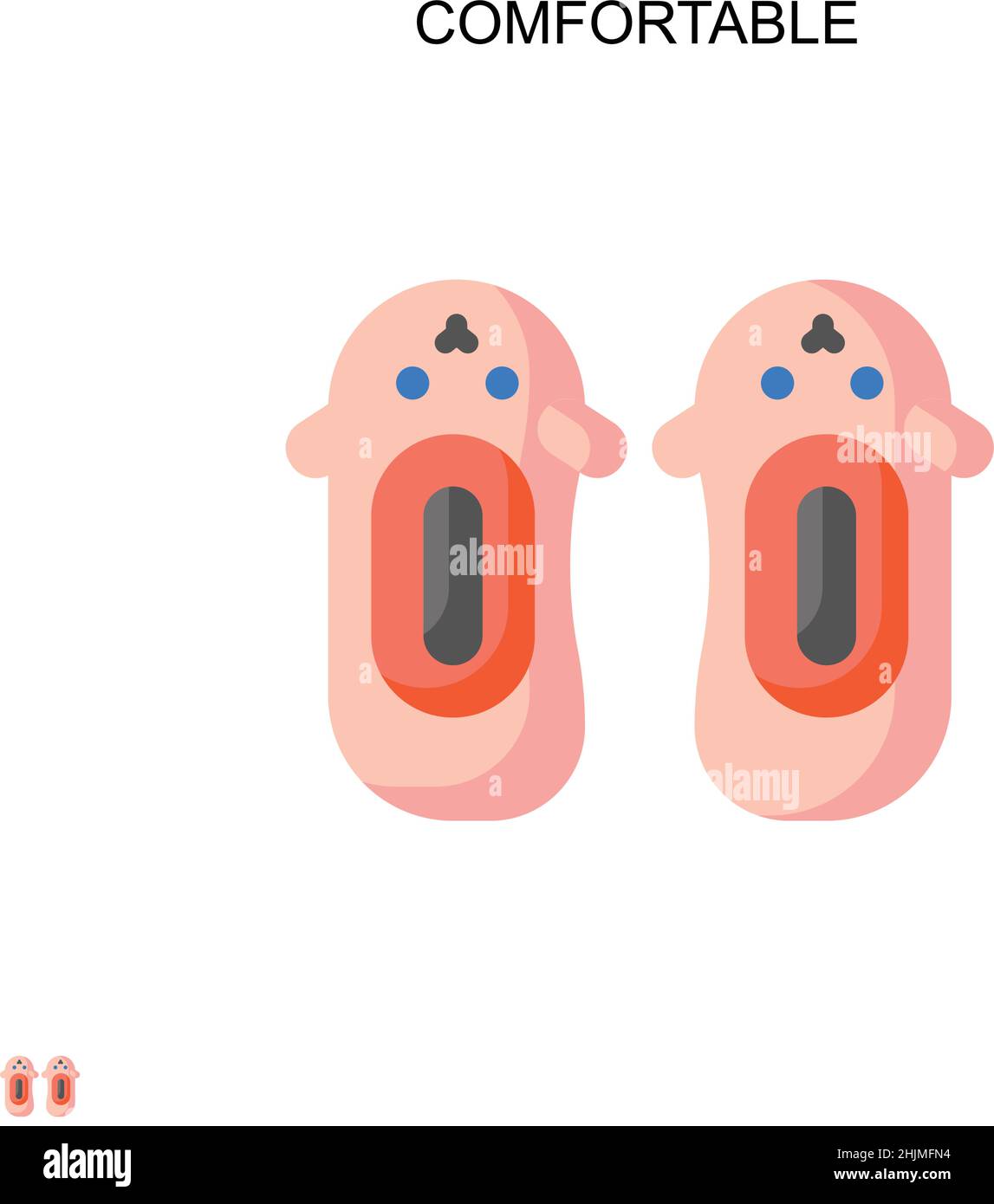 Comfortable Simple vector icon. Illustration symbol design template for ...