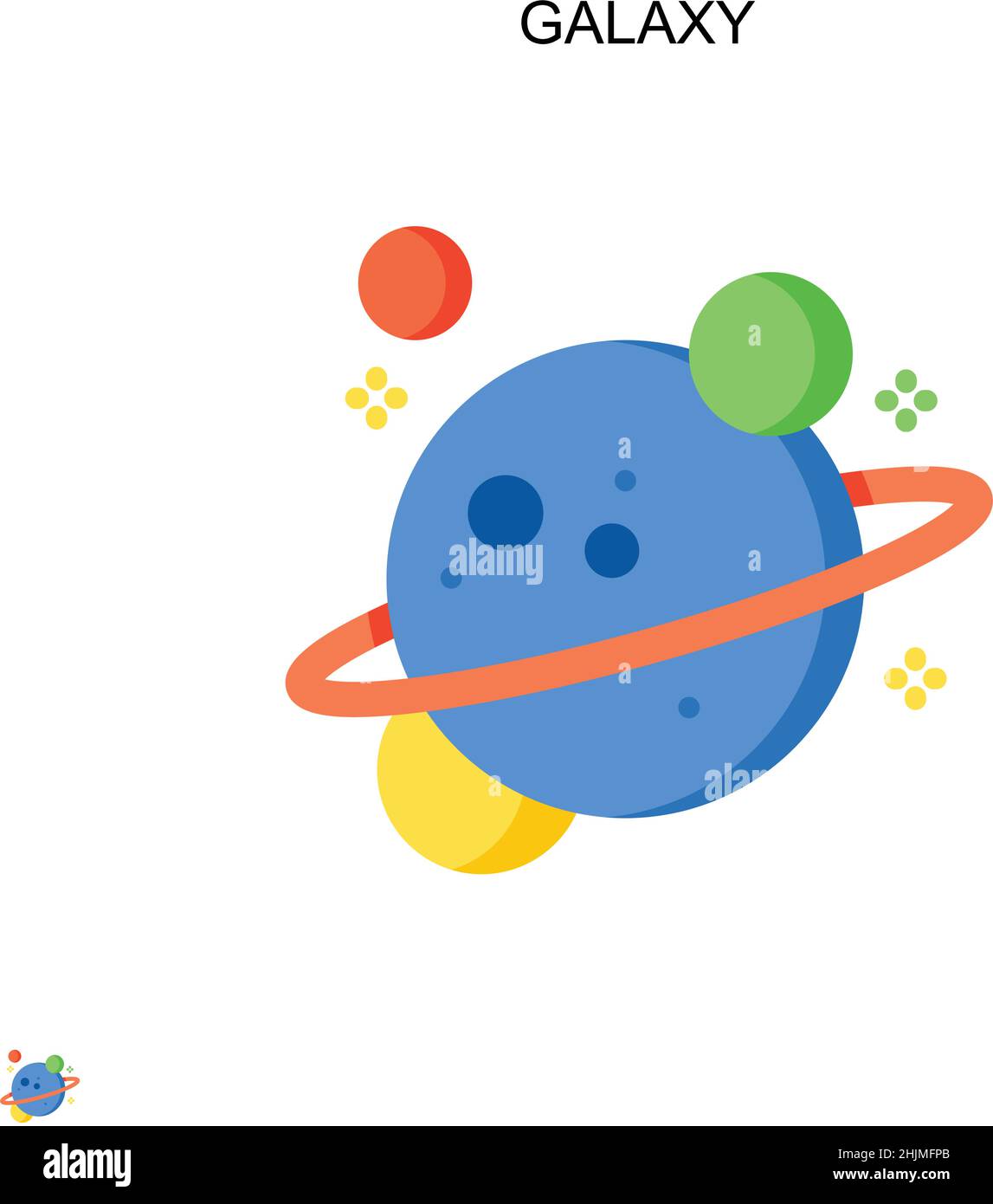 Galaxy Simple vector icon. Illustration symbol design template for web mobile UI element Stock ...