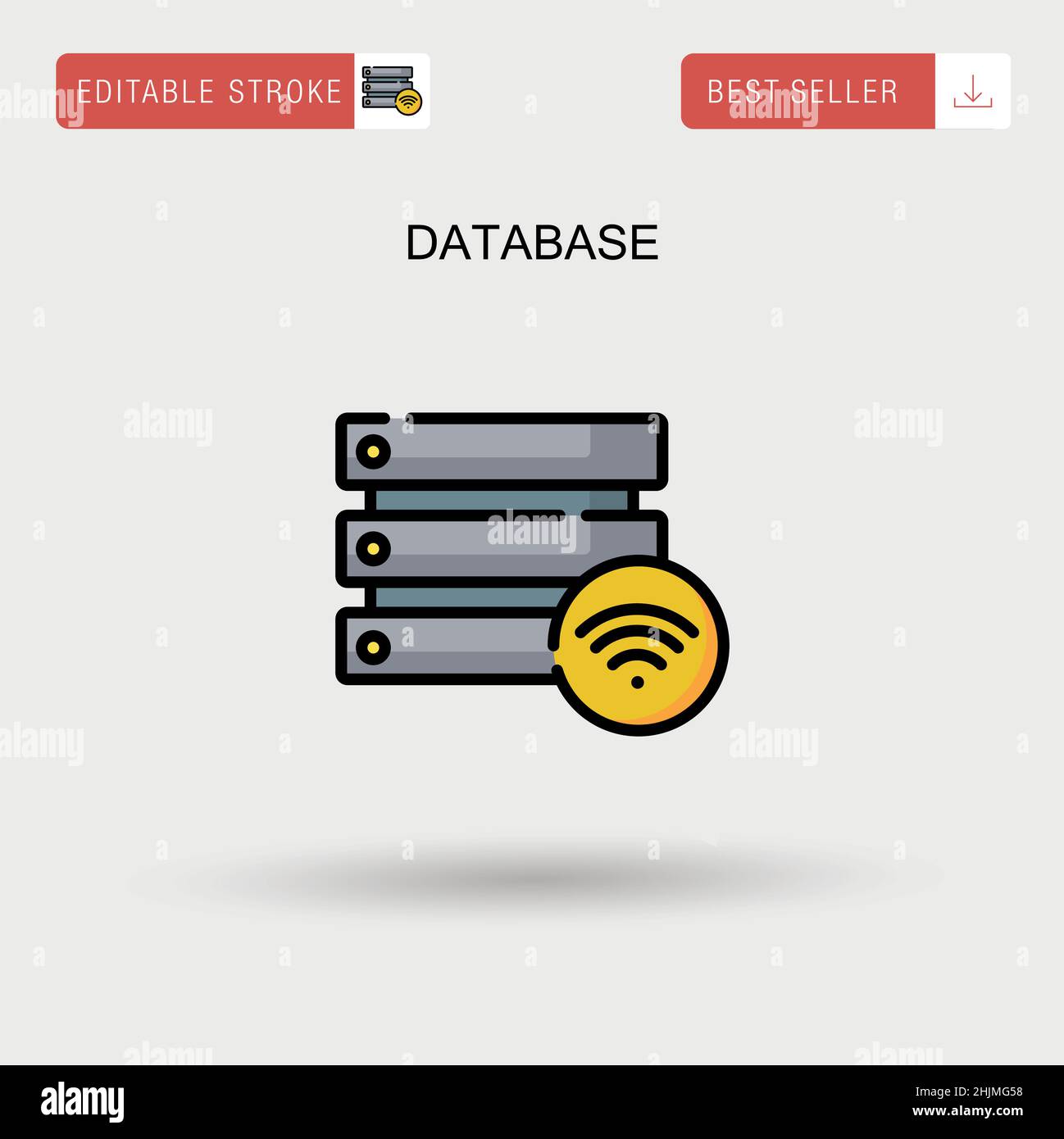 Database Simple vector icon Stock Vector Image & Art - Alamy