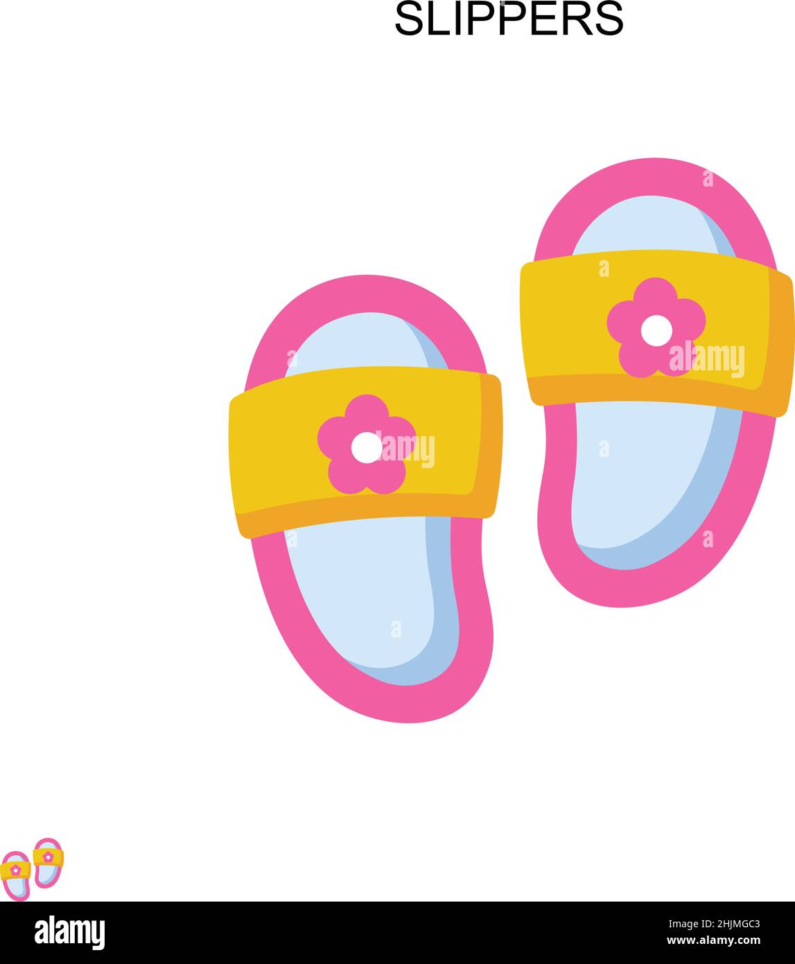 Slippers Simple vector icon. Illustration symbol design template for ...