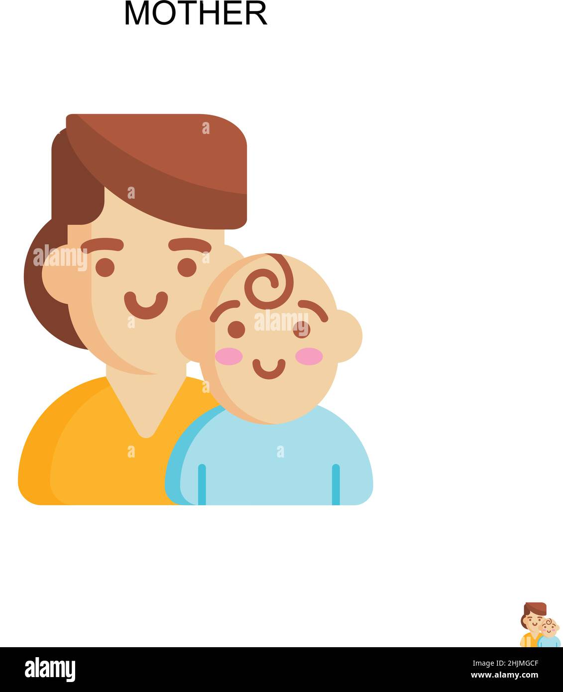 Mother Simple vector icon. Illustration symbol design template for web ...