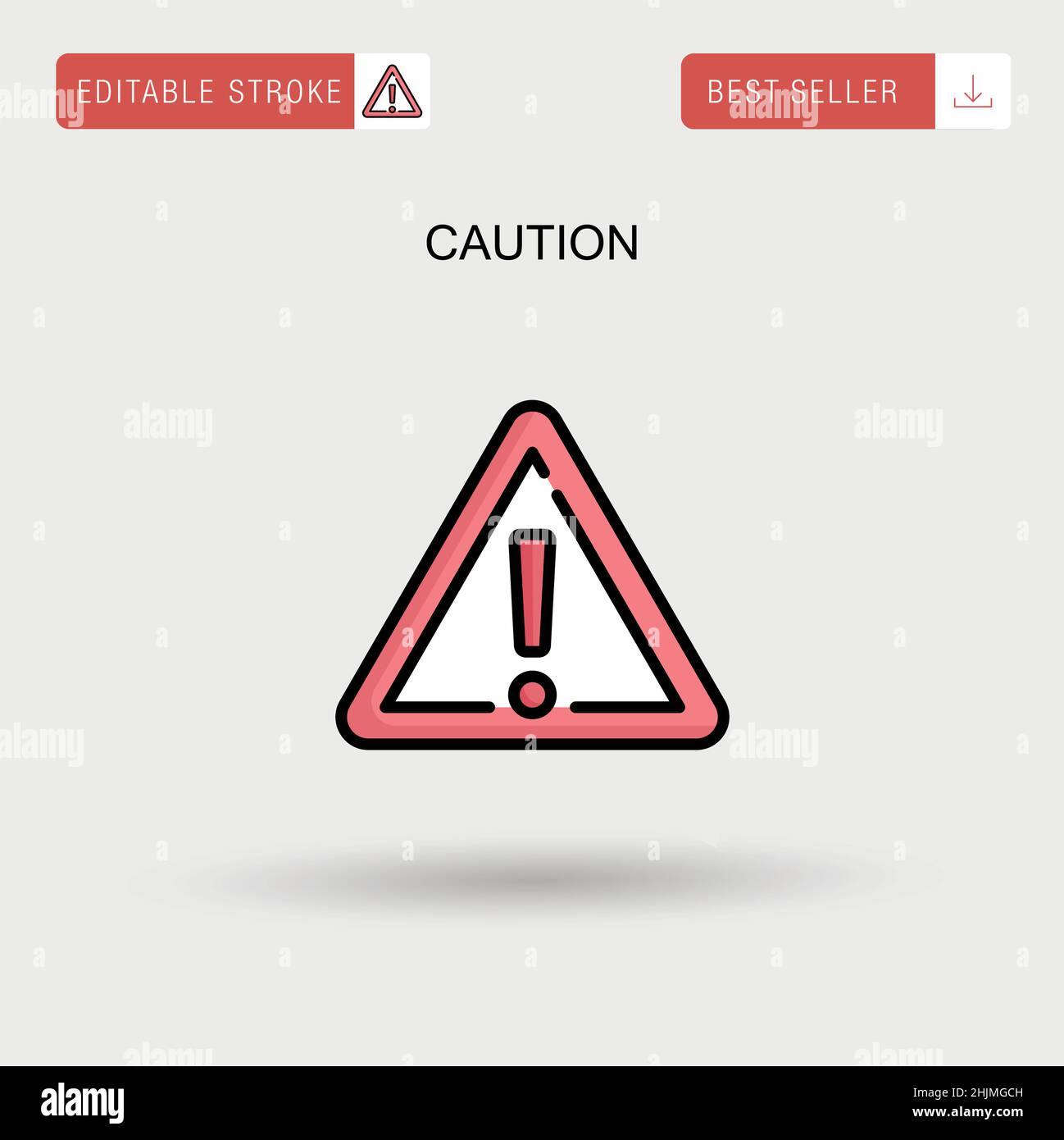 Caution Simple vector icon Stock Vector Image & Art - Alamy