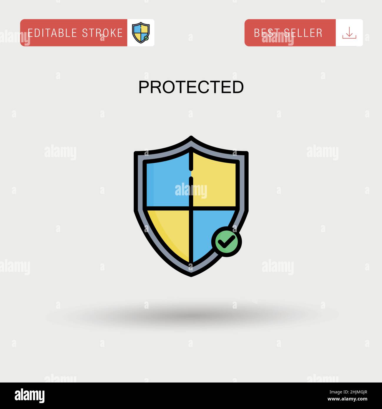 Protected Simple vector icon Stock Vector Image & Art - Alamy