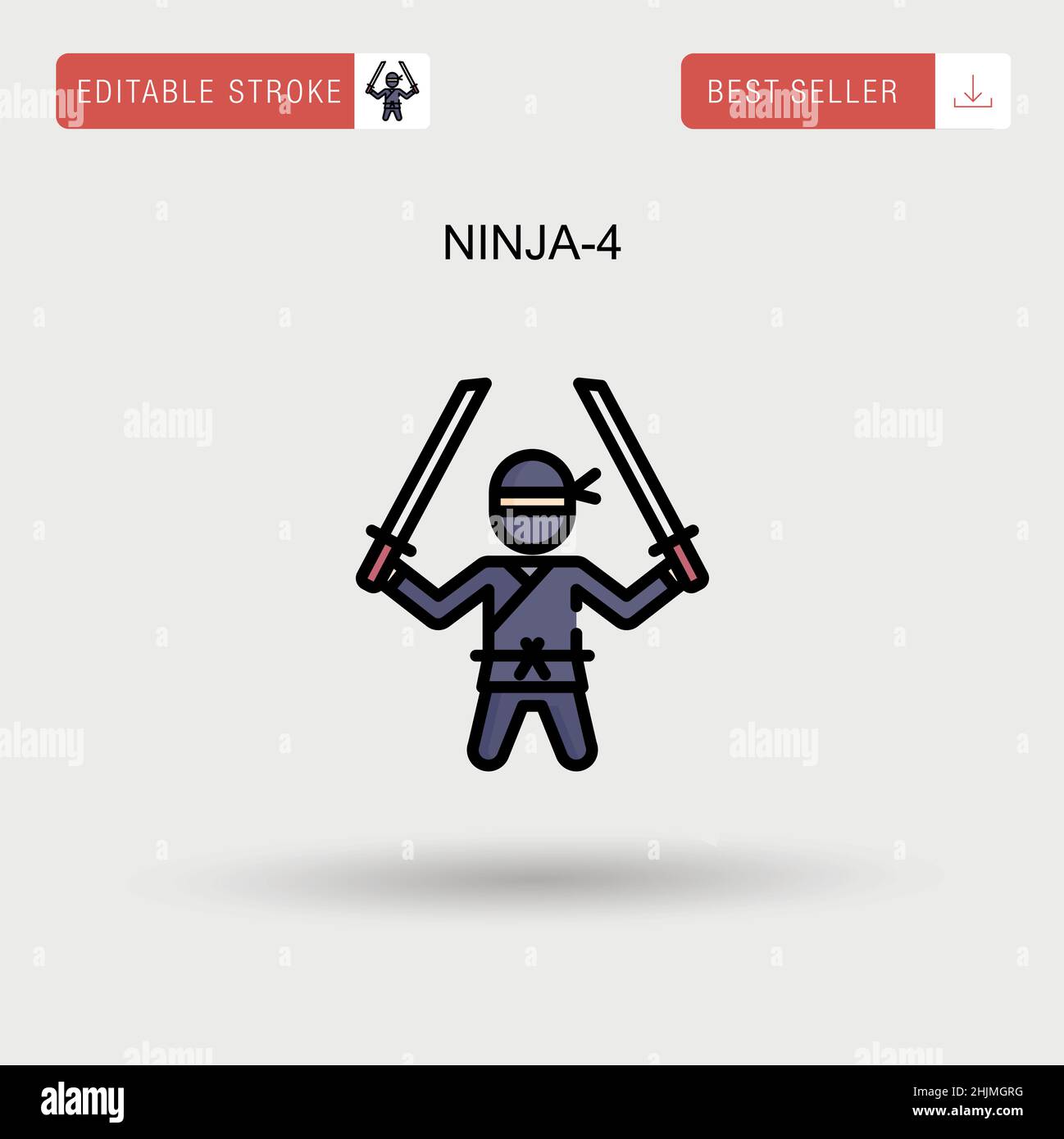 Red ninja logo hi-res stock photography and images - Alamy