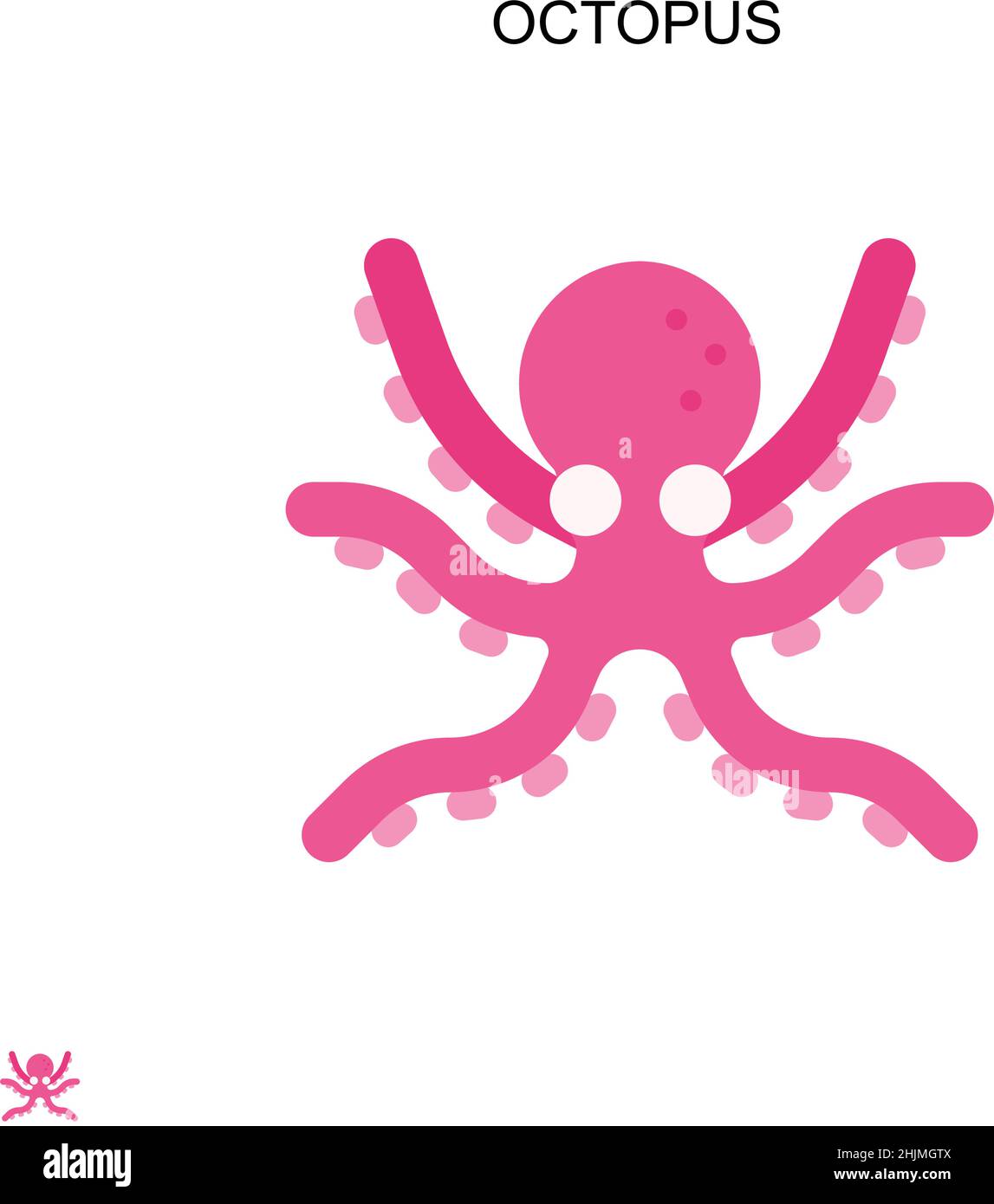 Octopus Simple vector icon. Illustration symbol design template for web ...