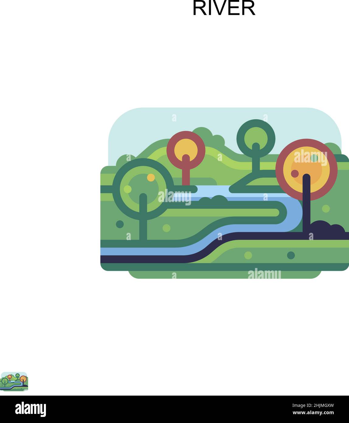 River Simple vector icon. Illustration symbol design template for web ...