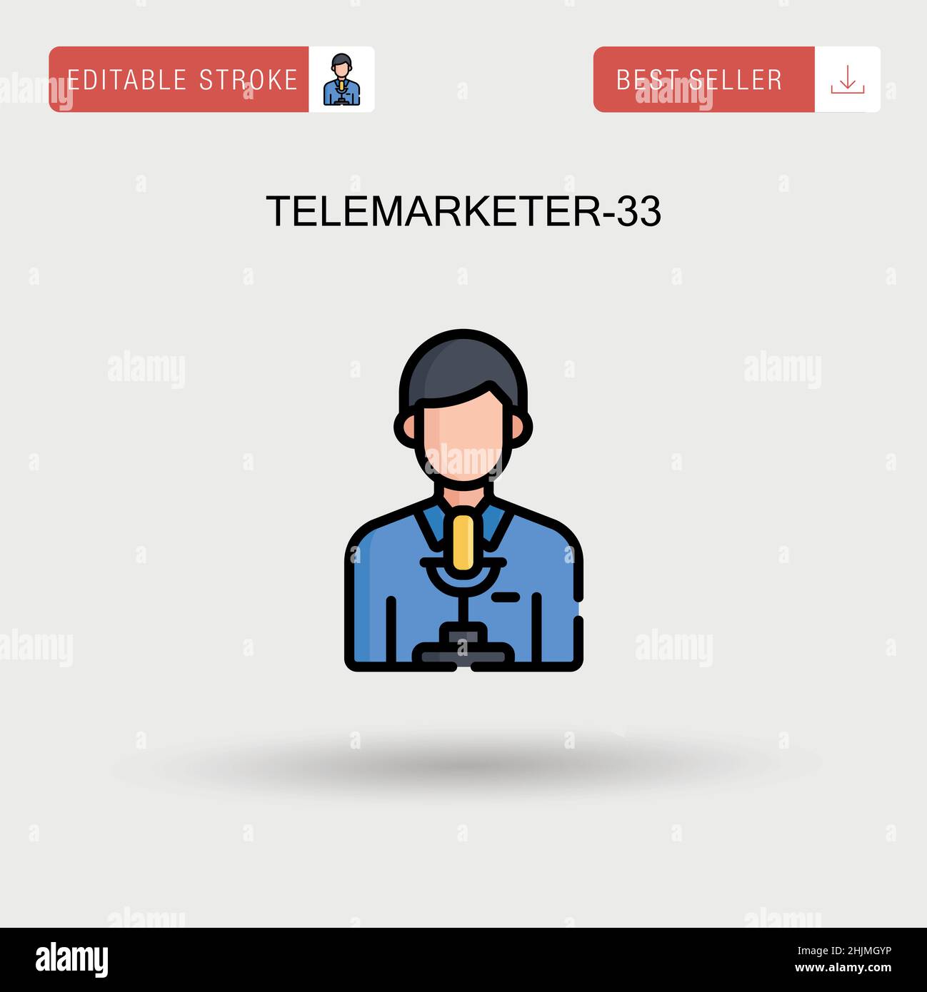 Telemarketer-33 Simple vector icon Stock Vector Image & Art - Alamy