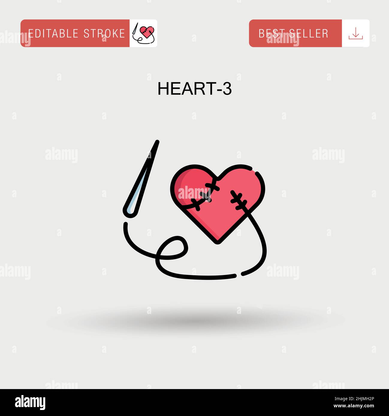 Heart-3 Simple vector icon Stock Vector Image & Art - Alamy