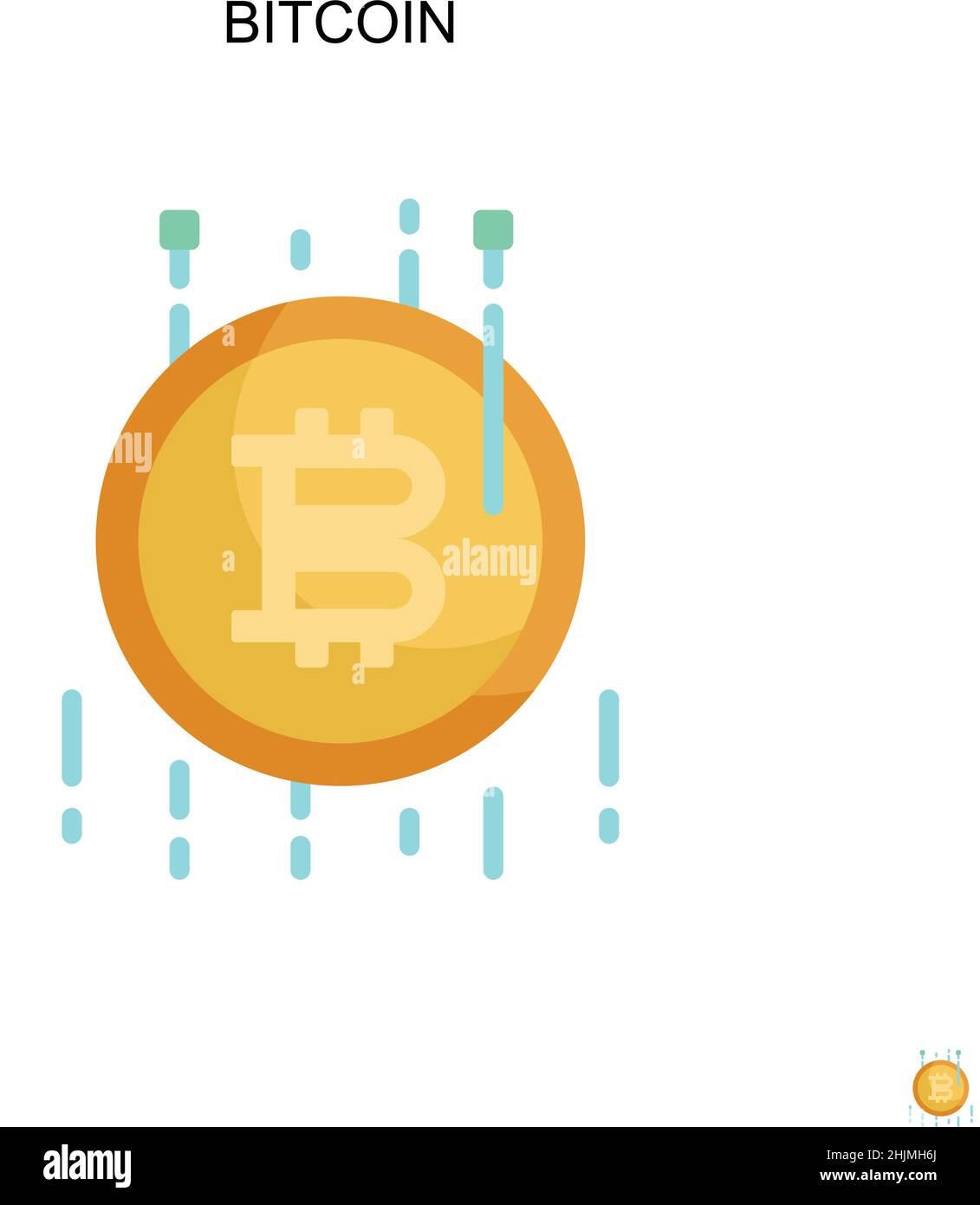 Bitcoin Simple vector icon. Illustration symbol design template for web ...
