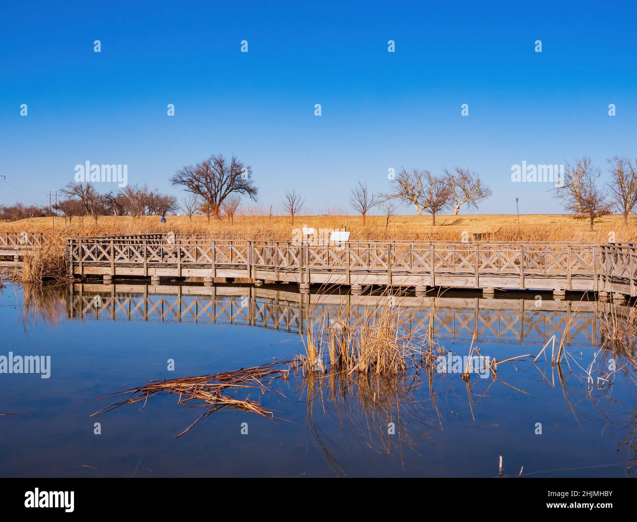 Sunny view of the landscape in Route 66 Park at Oklahoma Stock Photo ...