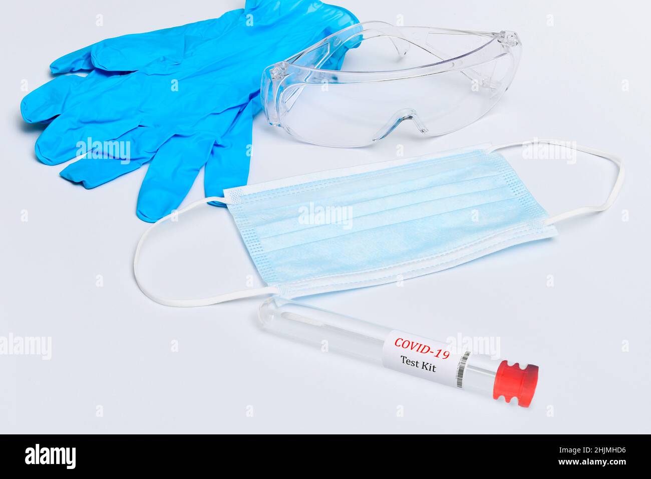 Kit tested Covid-19 , Coronavirus symptoms medical concept with PPE and ...
