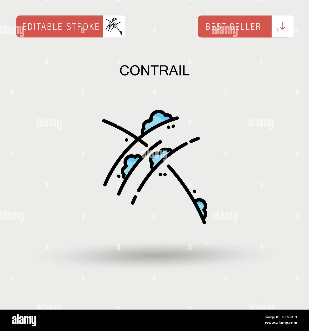 Airplane condensation Stock Vector Images - Alamy