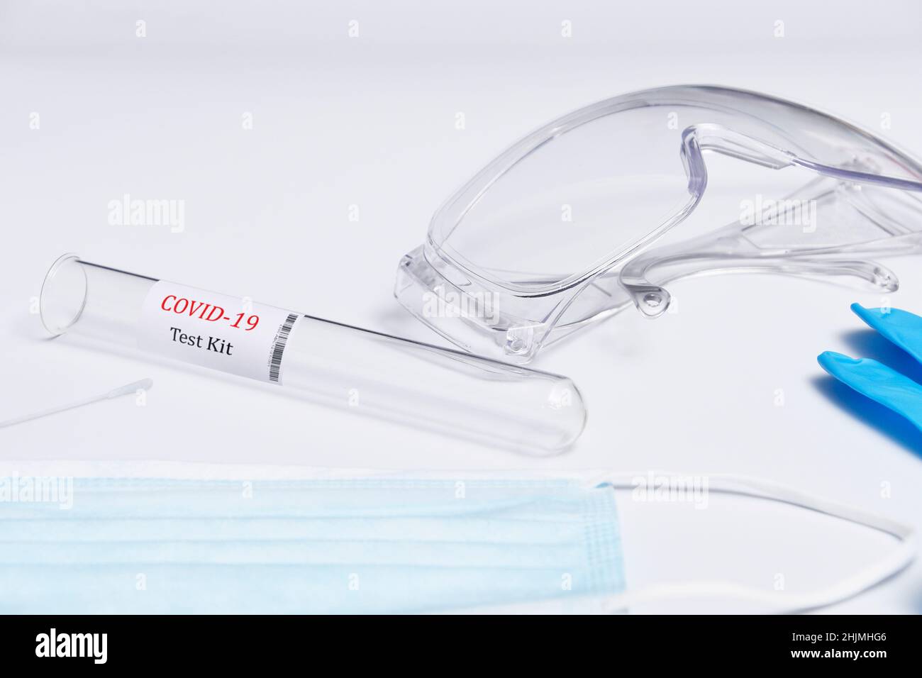 Kit tested Covid-19 , Coronavirus symptoms medical concept with PPE and ...