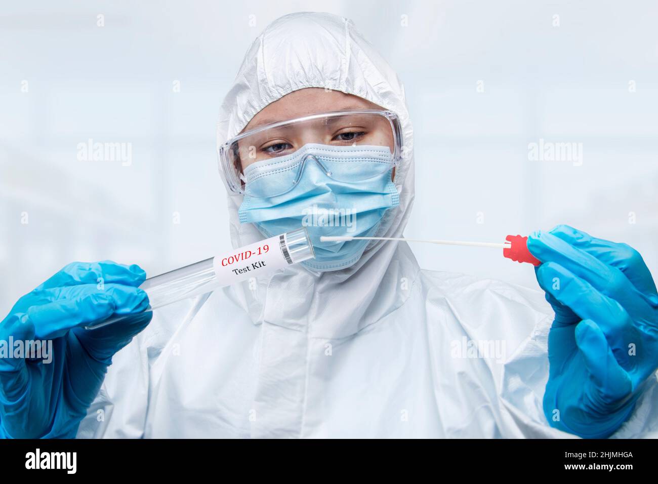 Healthcare , Medical has a PCR test Coronavirus COVID-19, collection ...