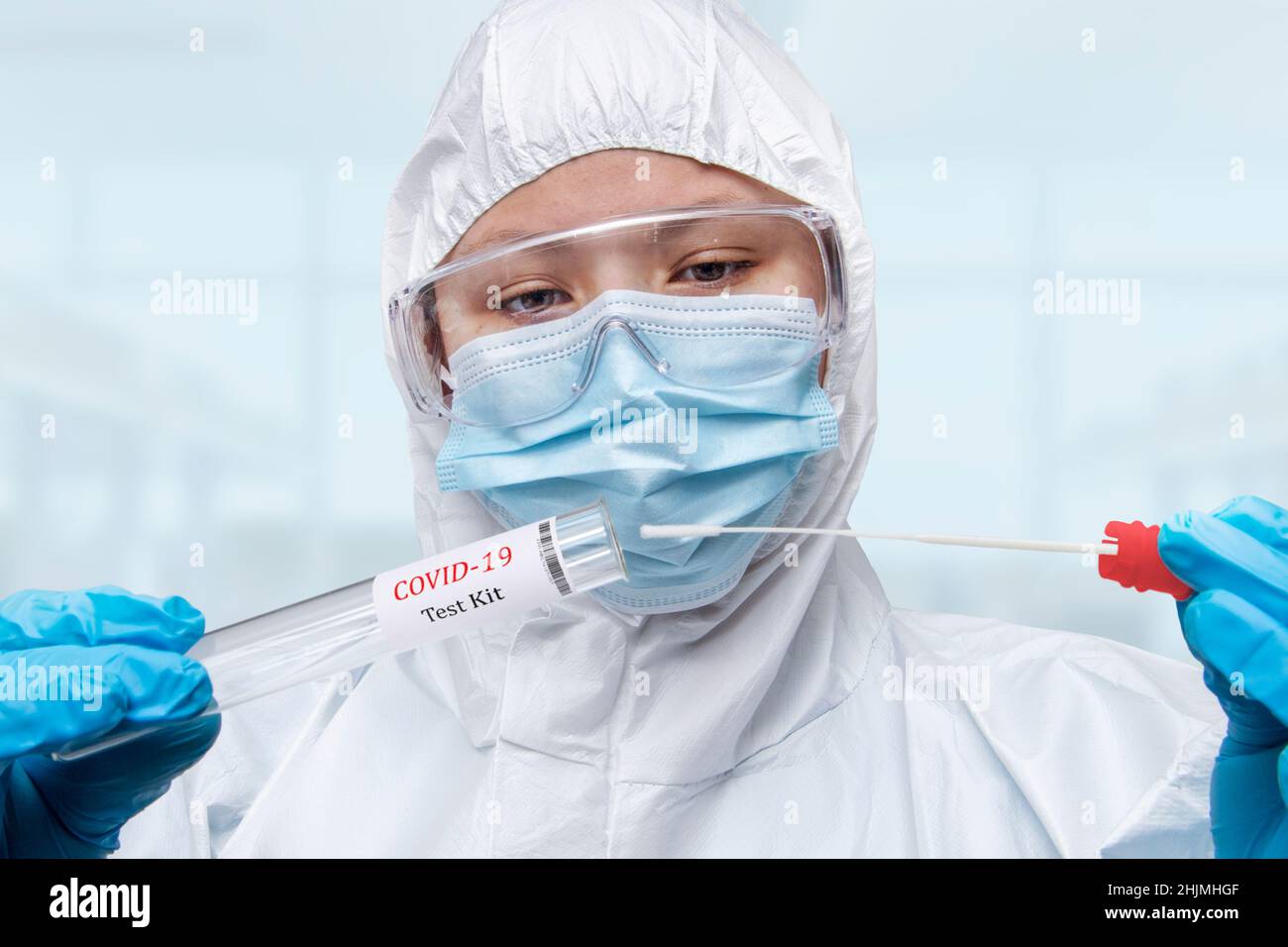 Healthcare , Medical has a PCR test Coronavirus COVID-19, collection ...