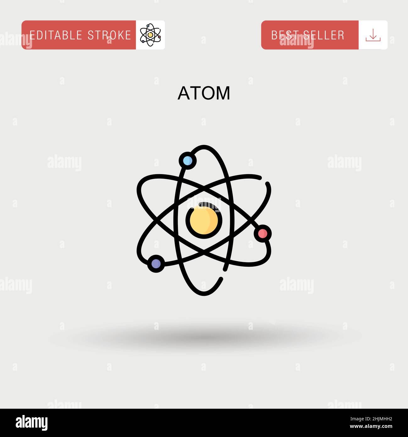 Atom Simple vector icon Stock Vector Image & Art - Alamy