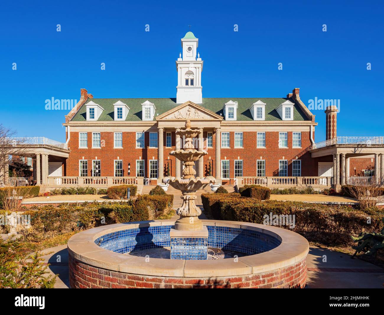 Sunny exterior view of the Dominion House at Guthrie, Oklahoma Stock ...