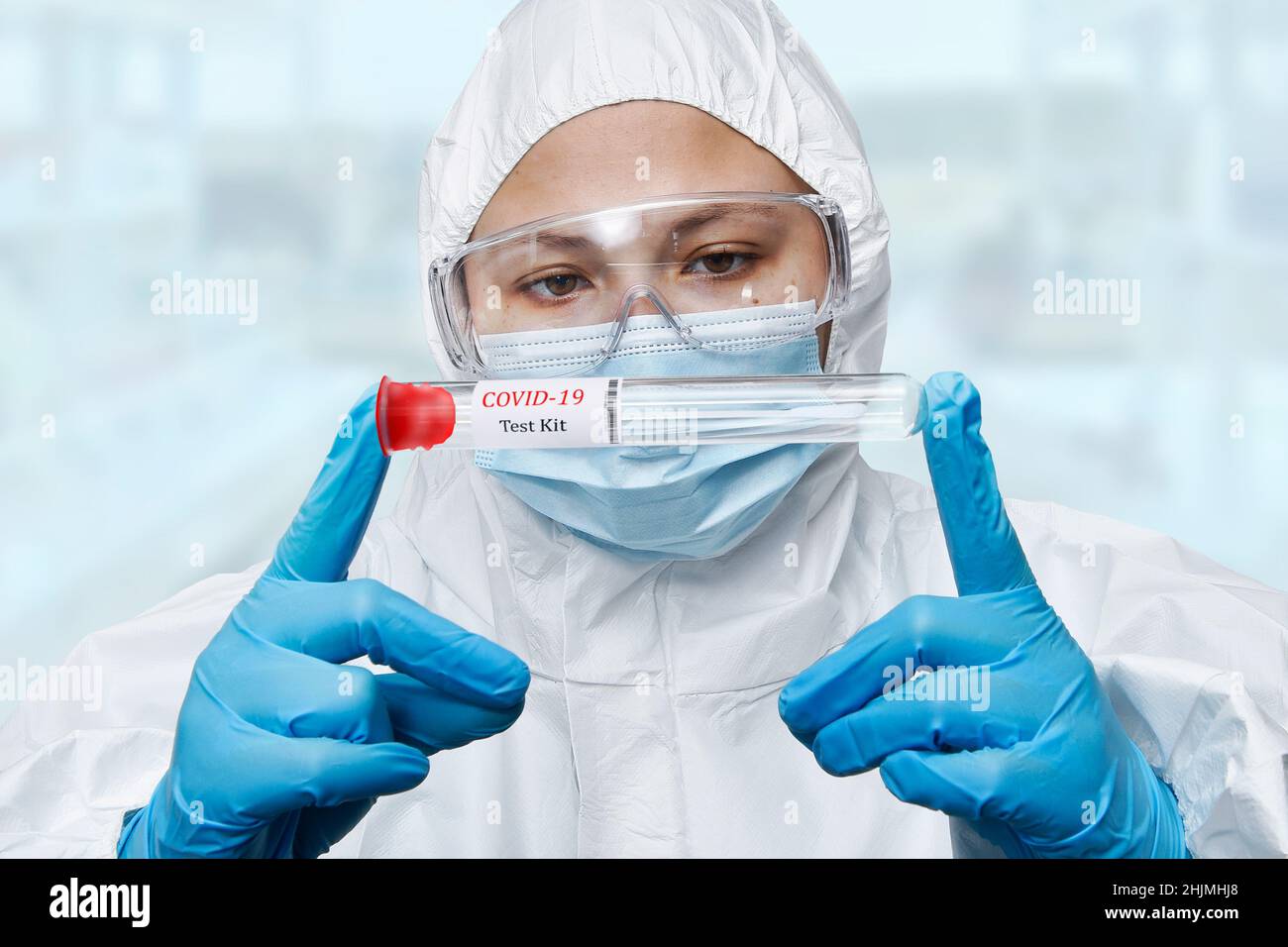 Healthcare , Medical has a PCR test Coronavirus COVID-19, collection ...