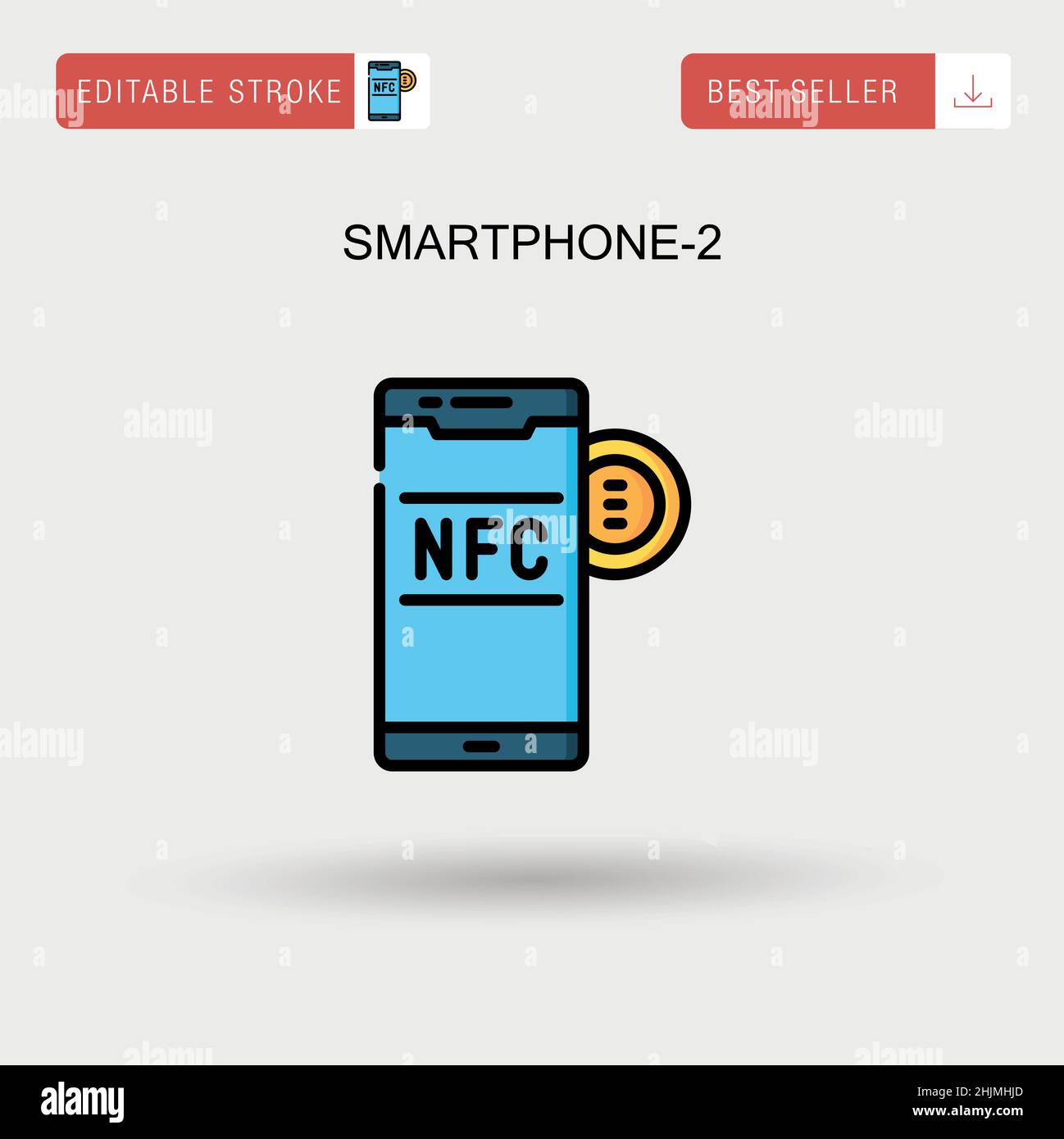 Smartphone-2 Simple vector icon Stock Vector Image & Art - Alamy