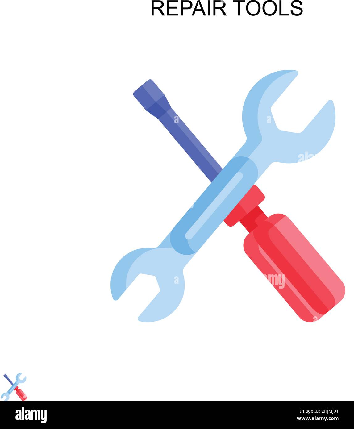 Repair tools Simple vector icon. Illustration symbol design template ...
