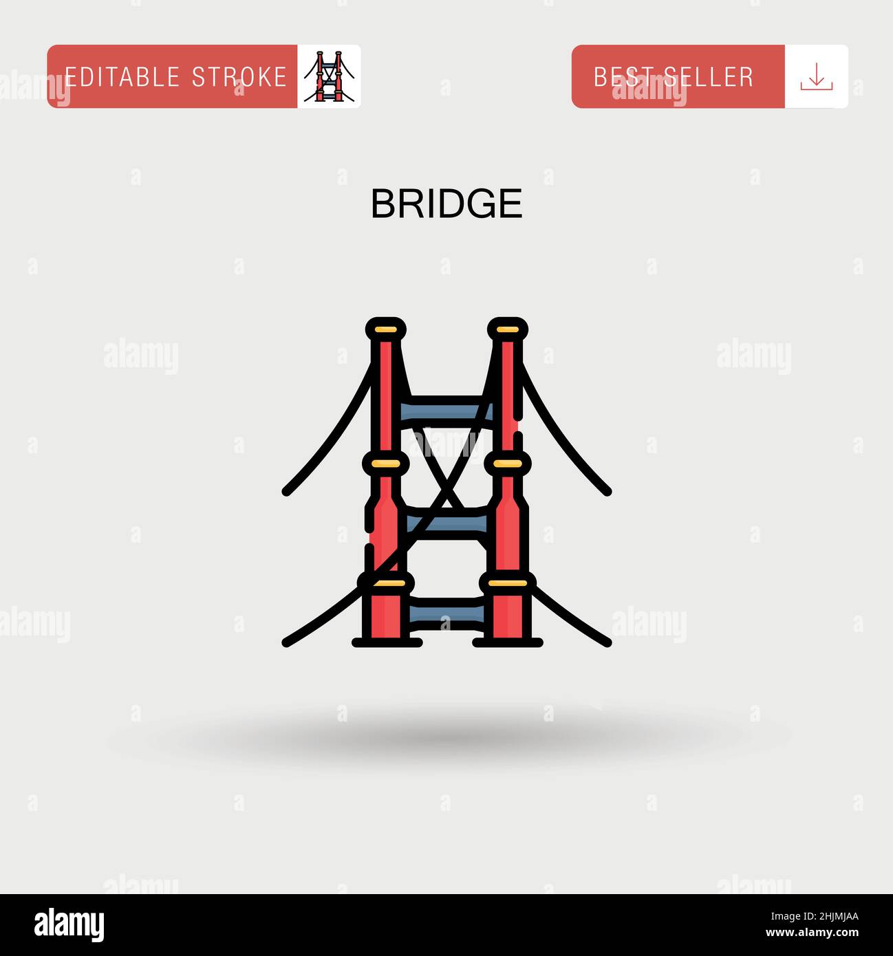 Bridge Simple vector icon Stock Vector Image & Art - Alamy
