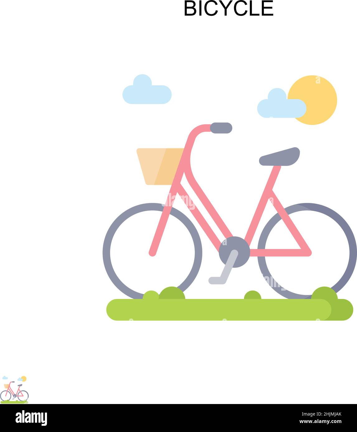 Bicycle Simple vector icon. Illustration symbol design template for web ...