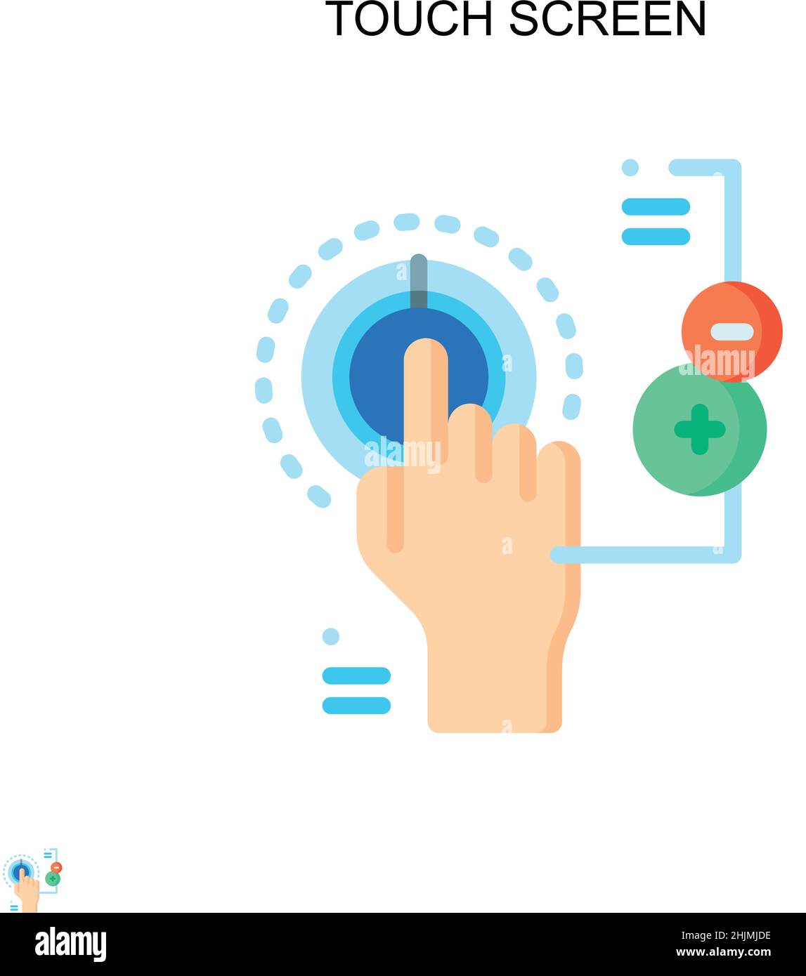 Touch screen Simple vector icon. Illustration symbol design template ...