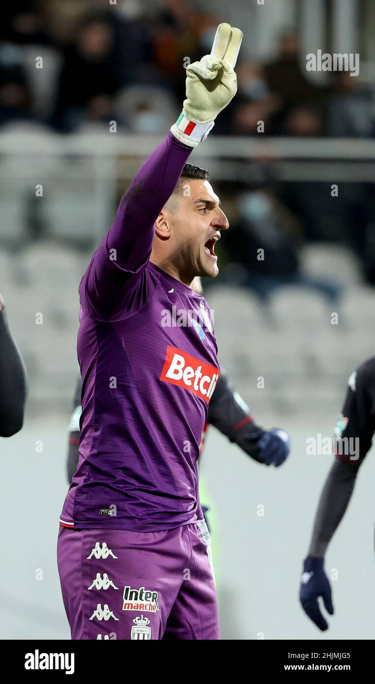 Goalkeeper of Monaco Vito Mannone during the French Cup, round of 16 ...