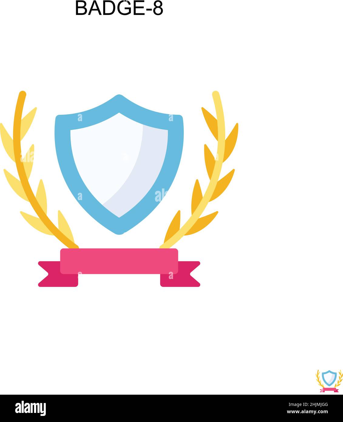 Badge-8 Simple vector icon. Illustration symbol design template for web ...